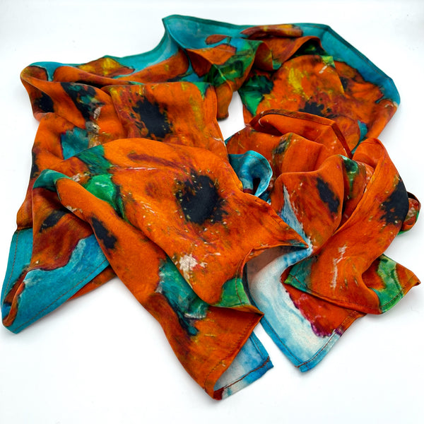 Poppy Love Silk Scarf – Small World Gallery