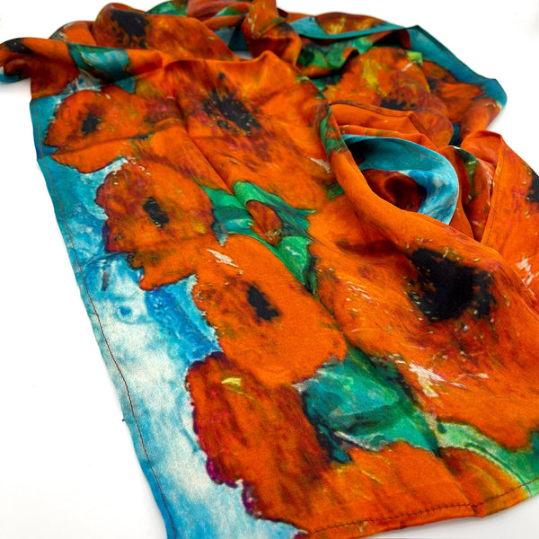 Poppy Love Silk Scarf – Small World Gallery