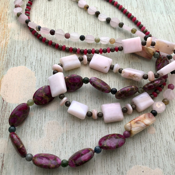Pink Layers Necklace – Small World Gallery